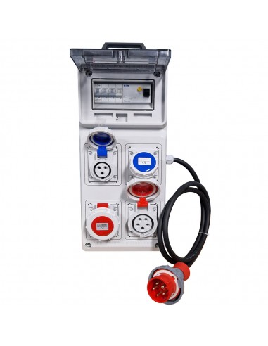 QUADRO ELETTRICO INDUSTRIALE 16A CANTIERE 220/380V 4 PRESE IND. 2P+T 3P+N+T 16A IP67 ...