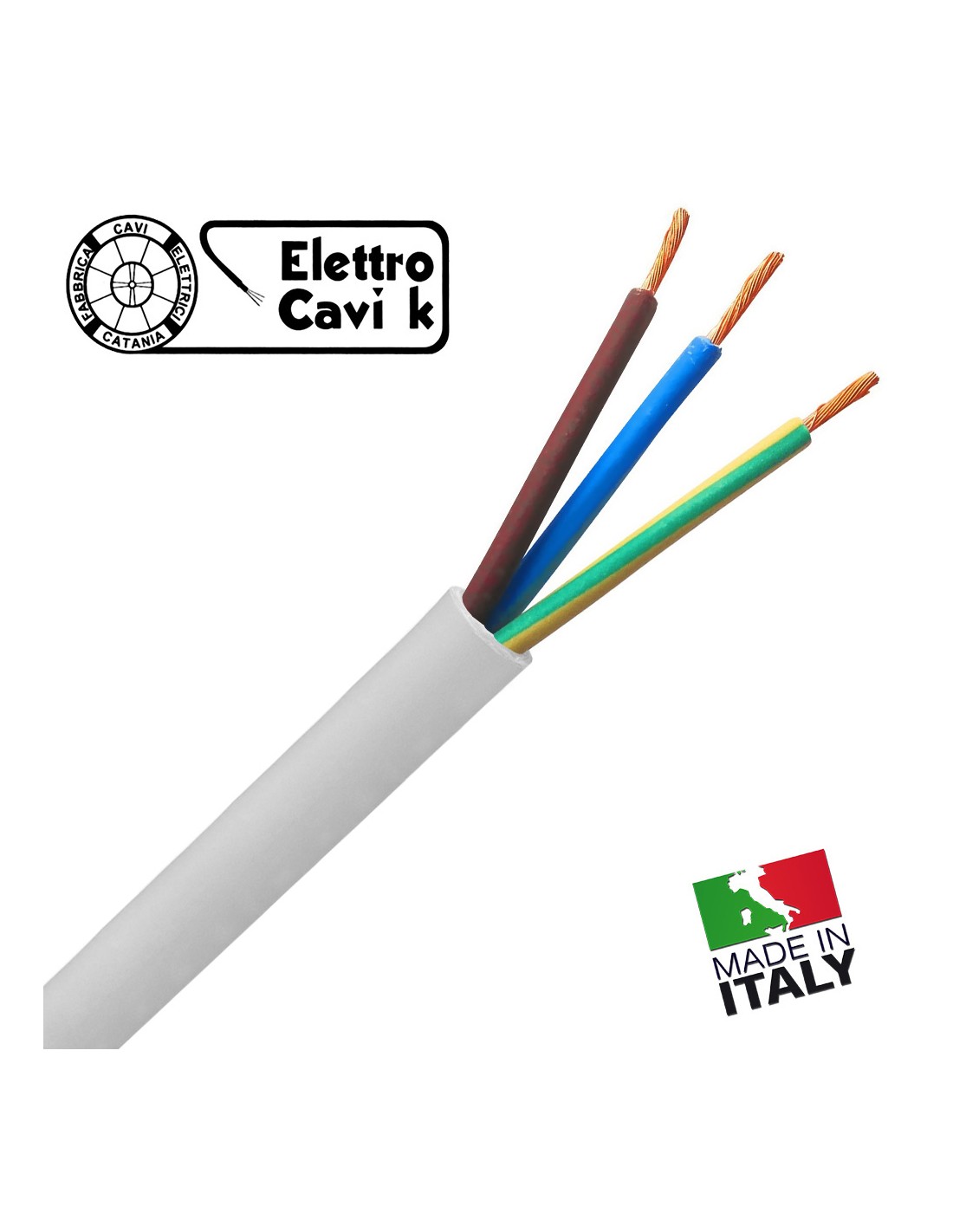 CAVO ELETTRICO FROR 3G6 mm² GOMMATO ANTIFIAMMA FLESSIBILE TRIPOLARE 3 ...