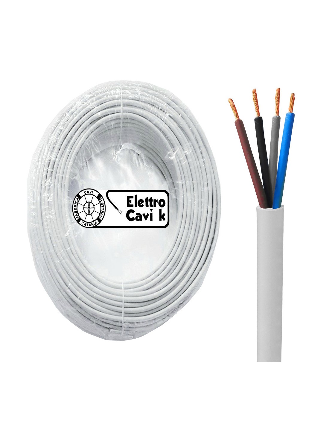 CAVO ELETTRICO FROR 4x6 mm² GOMMATO ANTIFIAMMA FLESSIBILE QUADRIPOLARE ...